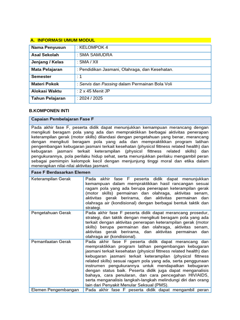 Modul Ajar Kel 4 | PDF