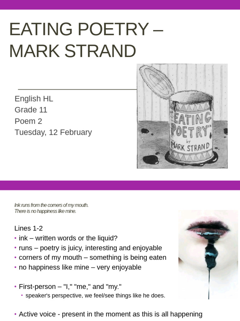 Eating Poetry: A Transformative Joy | PDF