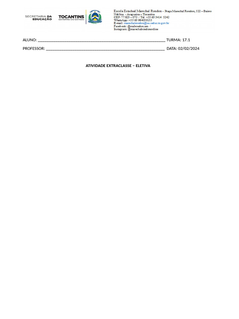 Atividade Eletiva | PDF