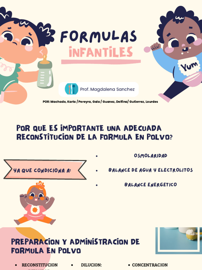 Formulas Infantiles Práctico | PDF | Agua | Concentración