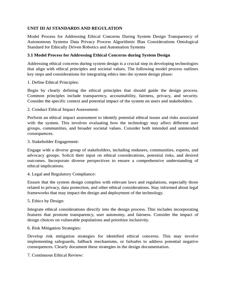 Unit Iii Ai Standards and Regulation-1 | PDF | Ontology (Information Science) | Artificial ...