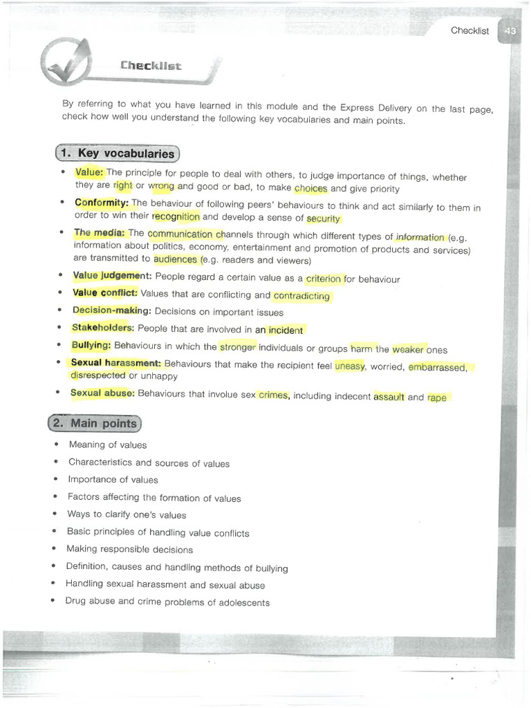 Book 2_ Vocabulary list | PDF