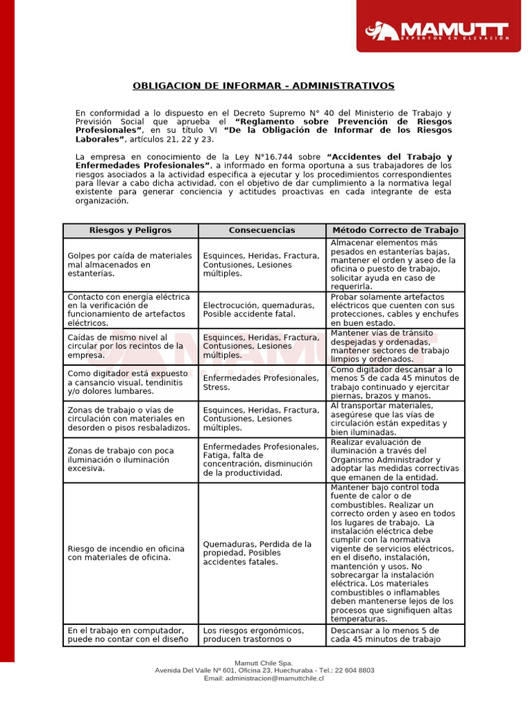 1.- Formato ODI - Administrativos | PDF | Especialidades Medicas | Enfermedades y trastornos