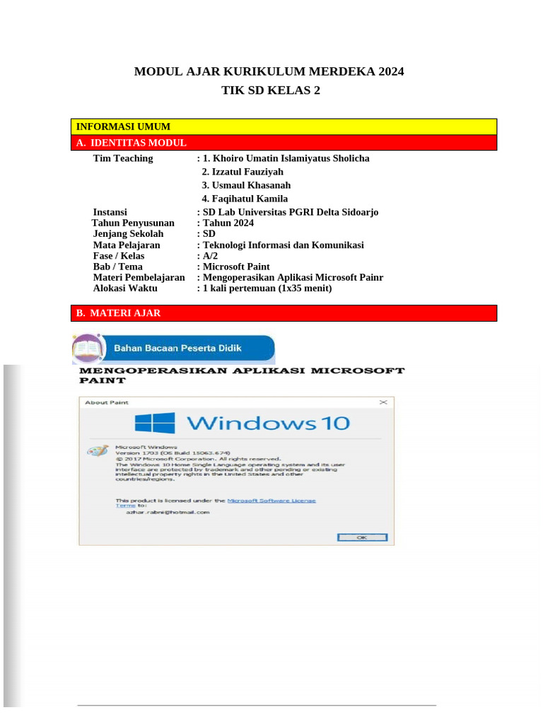 Modul Ajar Tik Fiks | PDF