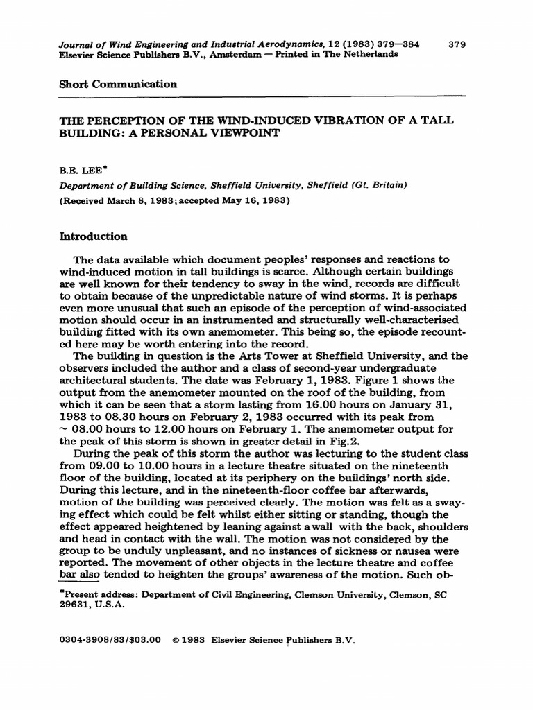 Wind-Induced Vibration in Tall Buildings | PDF | Force | Mechanics