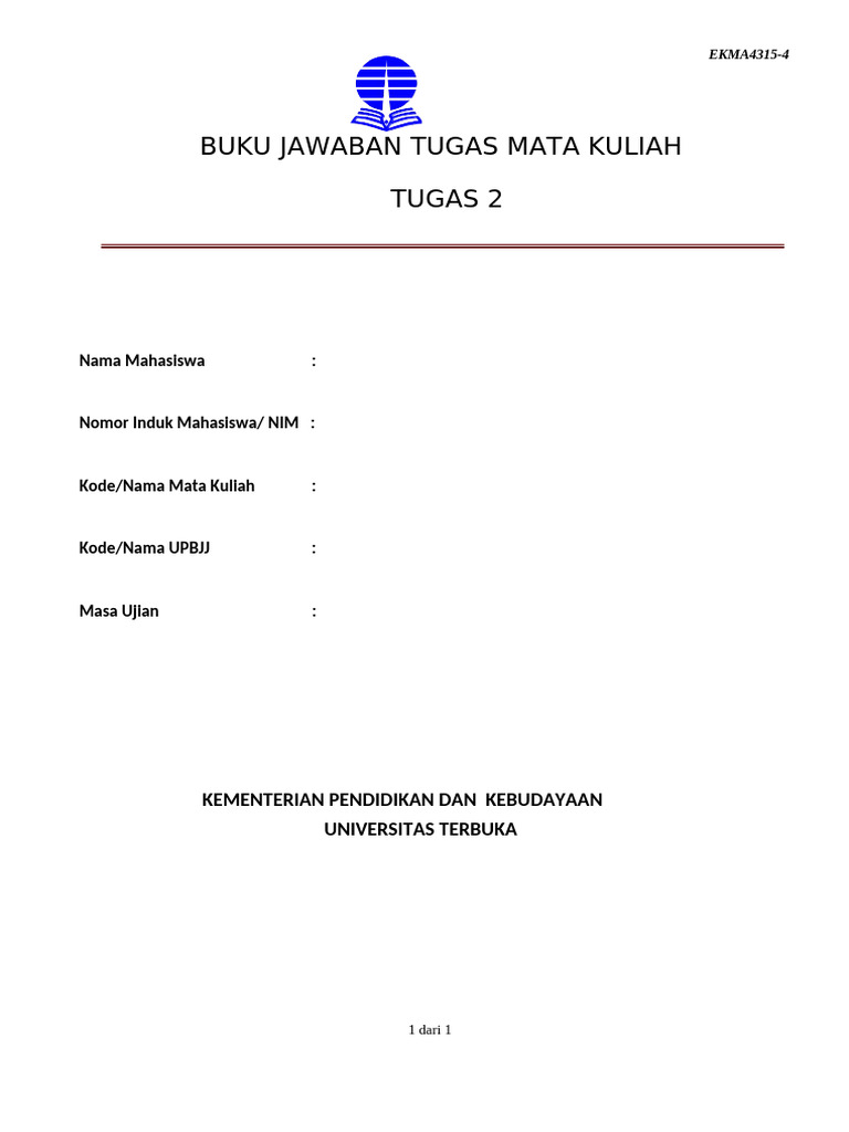 TMK 2 - Akuntansi Biaya Ekma4315 | PDF