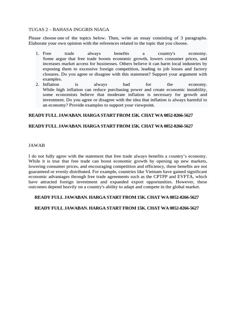 Tugas 2 - Bahasa Inggris Niaga | PDF