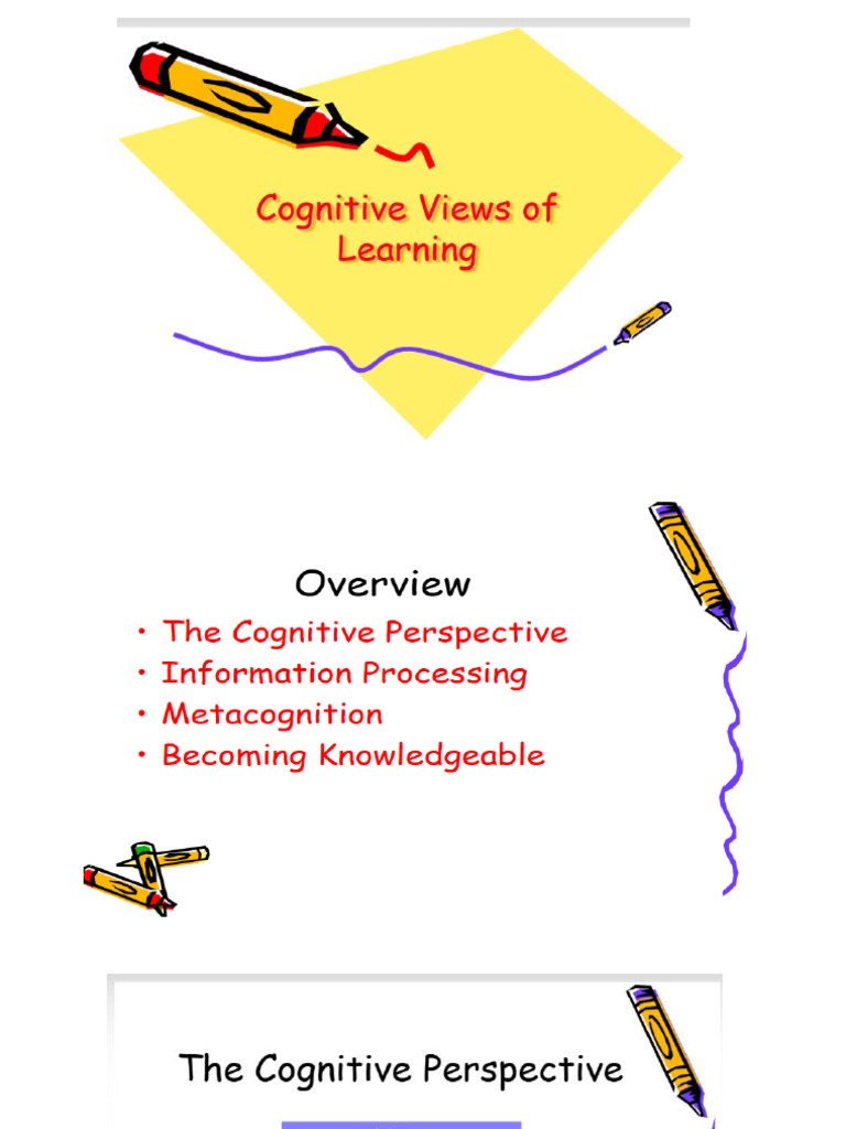 Cognitive Views of Learning | PDF