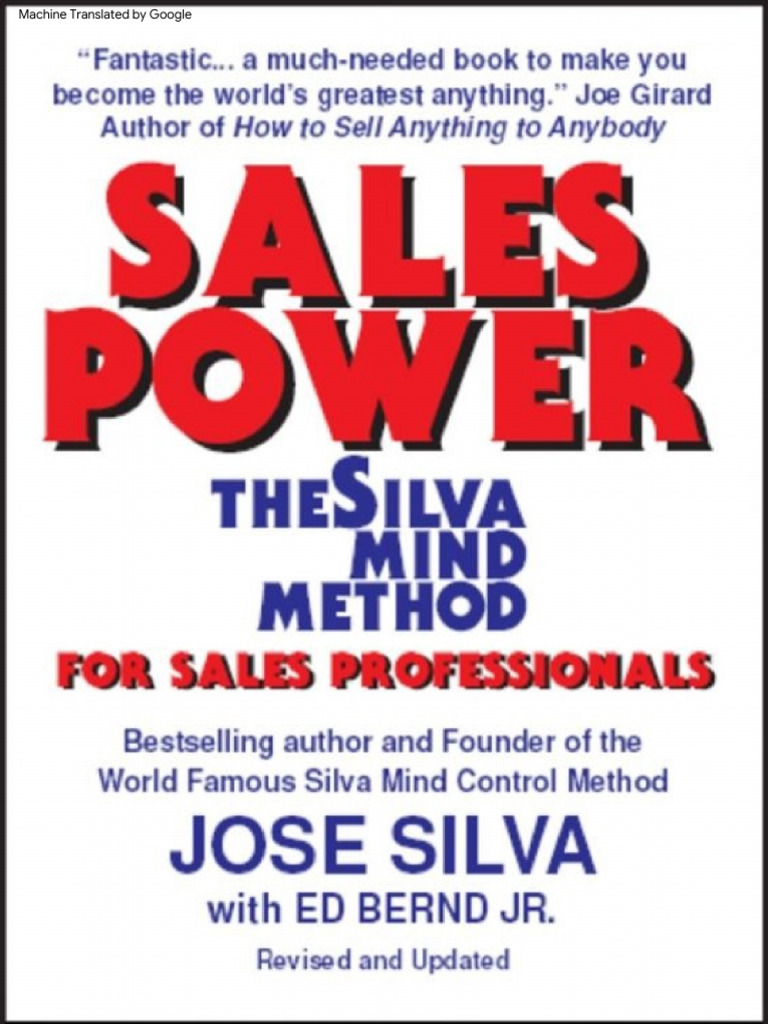 Sales Power, The Silva Mind Method For Sales Professionals by Jose ...