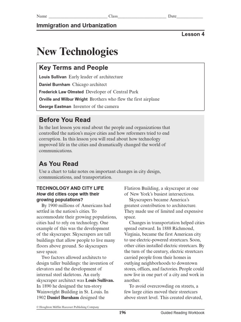 Urbanization and Technology Advances | PDF | Wright Brothers | Wright Flyer