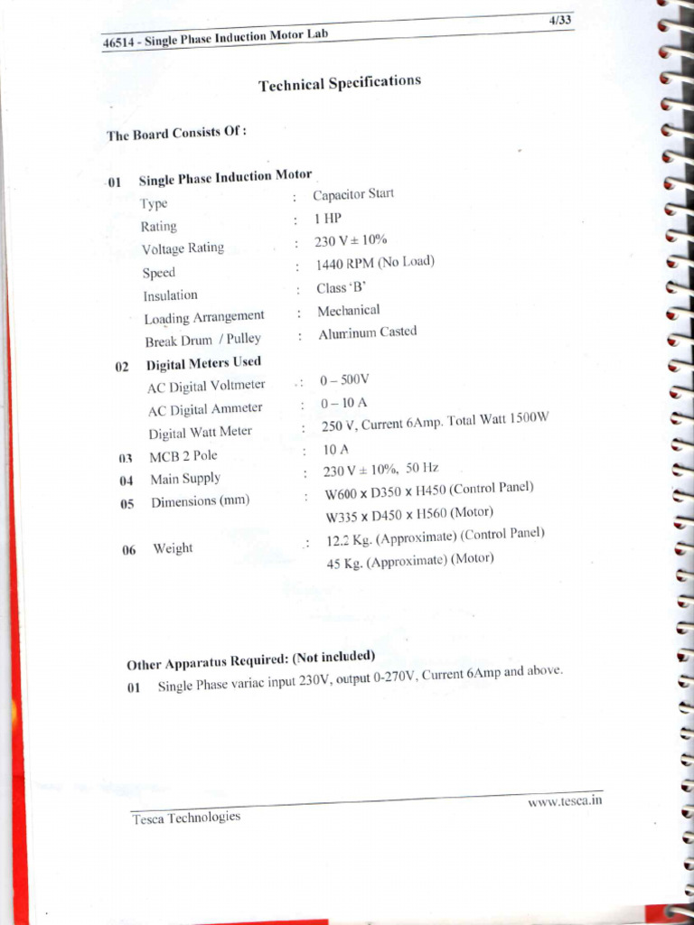 DC AC - No Load Test Lab | PDF