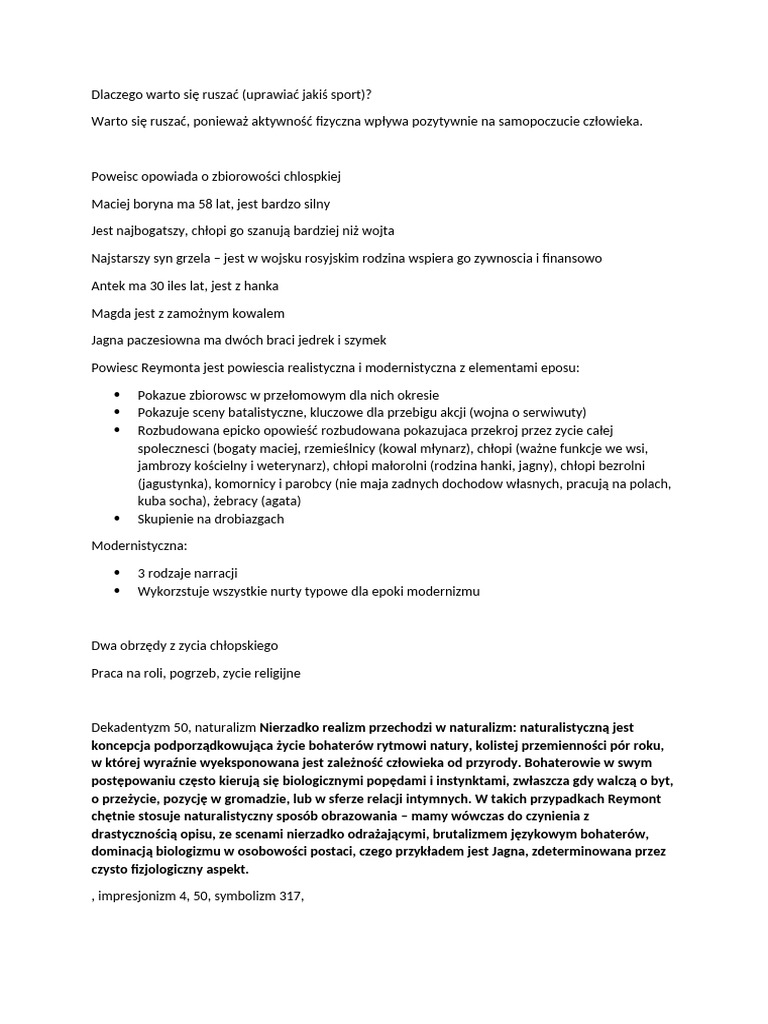 Chlopi - Notatka | PDF