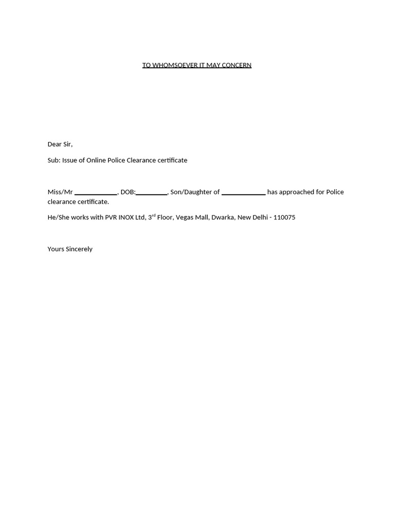 PCC Request Form | PDF