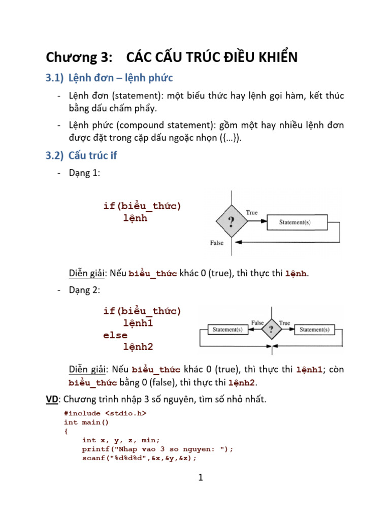 Bai Giang - Ngon Ngu Lap Trinh C - Ch3 | PDF