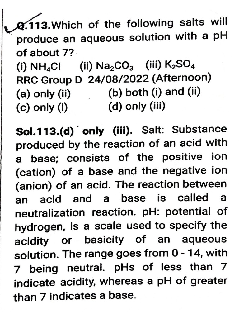 Acid Base and Salt | PDF