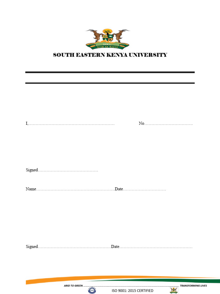 Declaration Form 20242025 | PDF