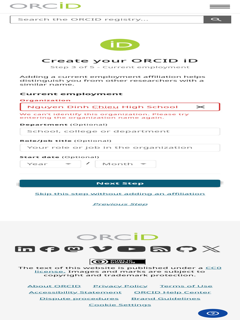 Register - ORCID | PDF