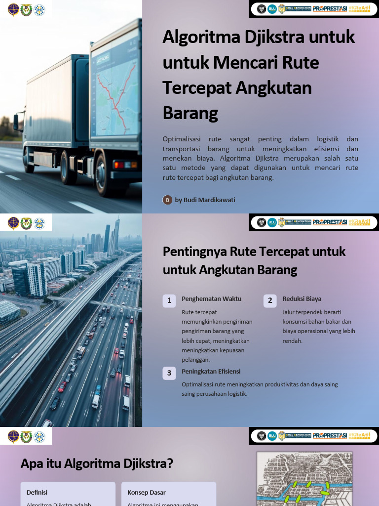 Algoritma Djikstra Untuk Mencari Rute Tercepat Angkutan Barang | PDF