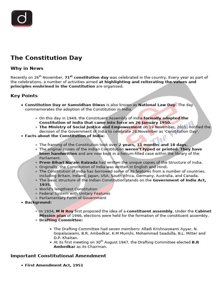 Important Constitutional Amendments | PDF | Government Of India ...