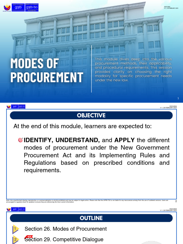 Modes of Procurement | PDF | Procurement | Specification (Technical Standard)