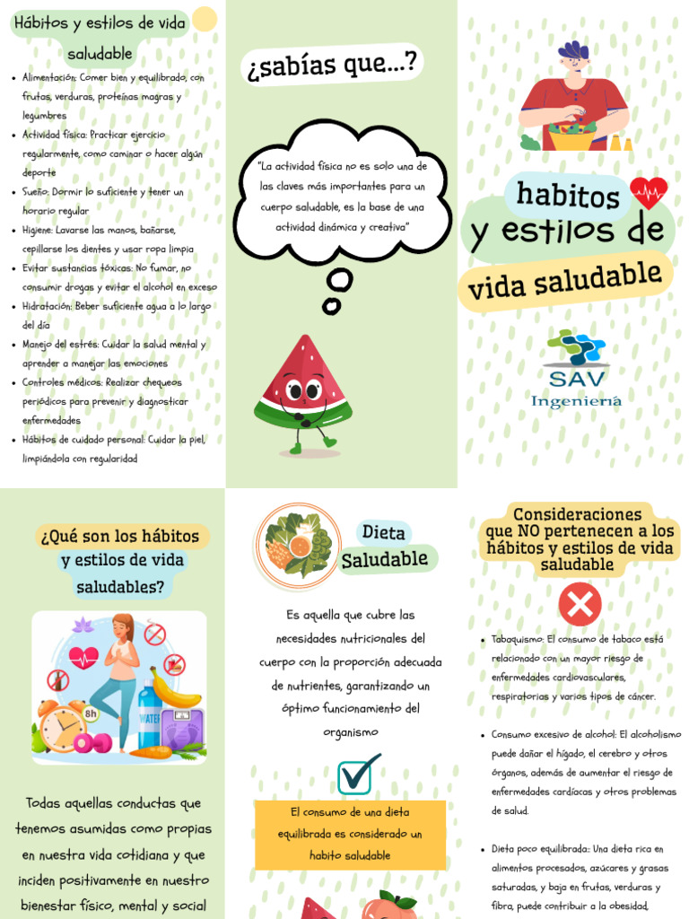 Hábitos para una Vida Saludable | PDF | Dieta | Enfermedades ...