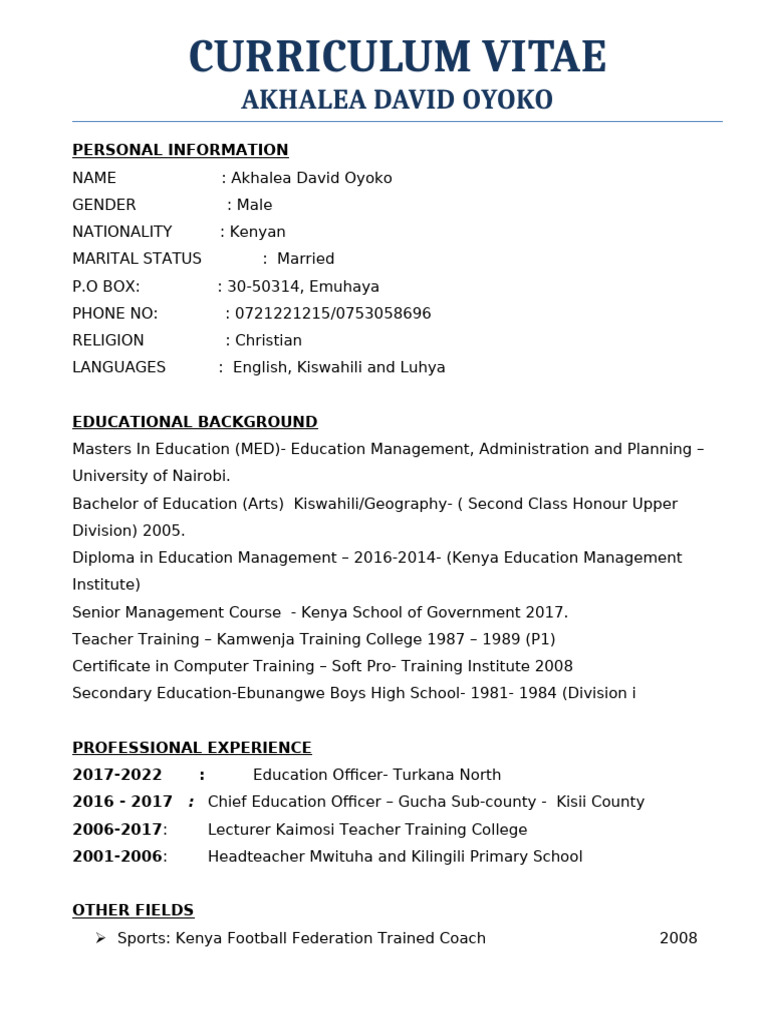 Oyoko CV | PDF