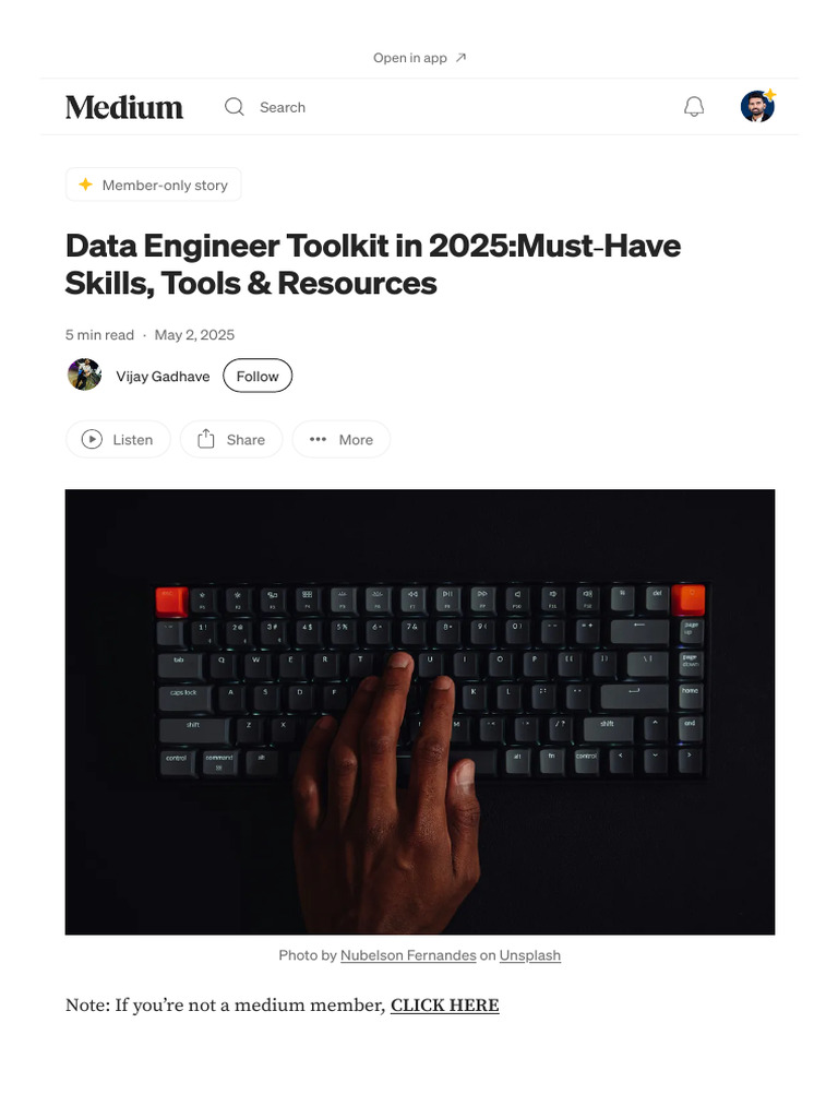 Data Engineer Toolkit in 2025 - Must Have Skills, Tools & Resources ...