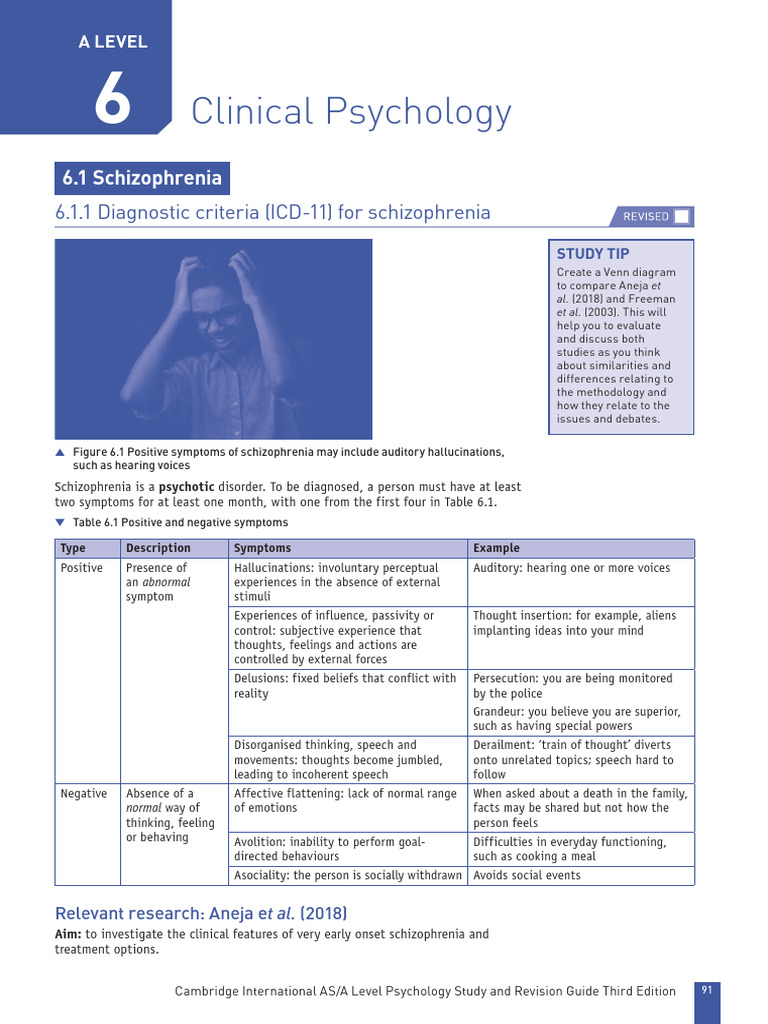 Psych a Level Revision Guide | PDF | Schizophrenia | Cognitive ...
