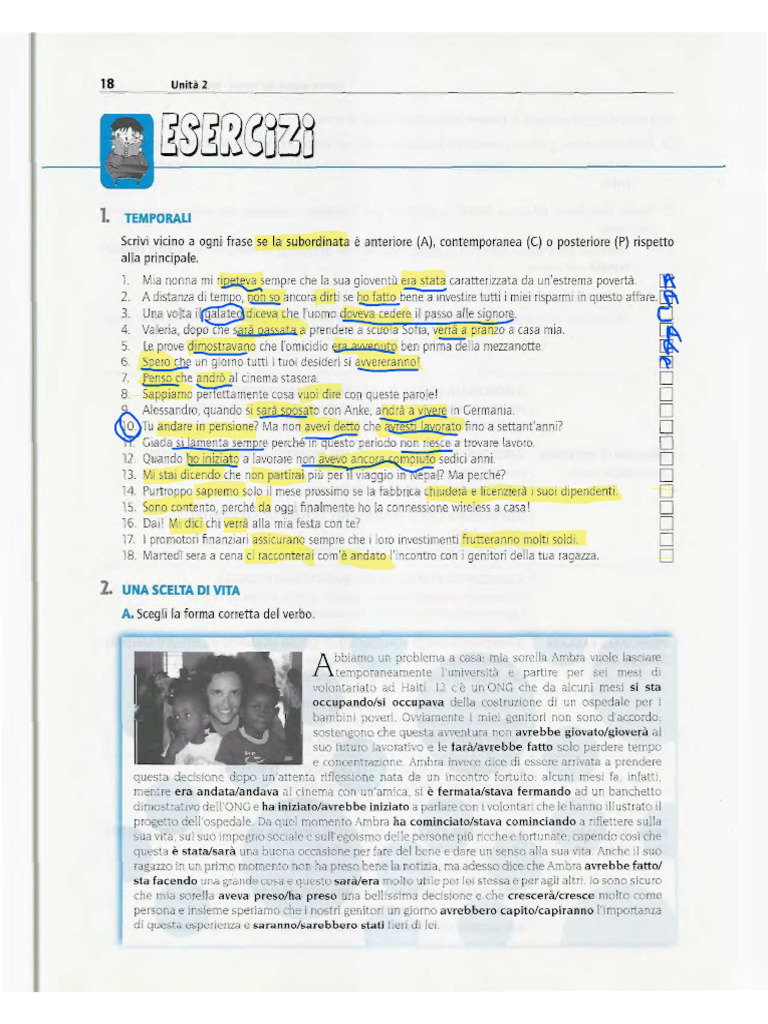 Concordanza Tempi Indicativo | PDF