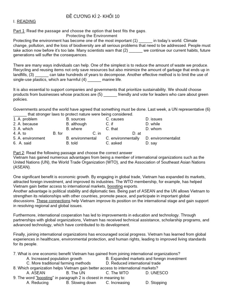 ĐỀ CƯƠNG LỚP 10-HK2 5 | PDF | Educational Technology | Vietnam