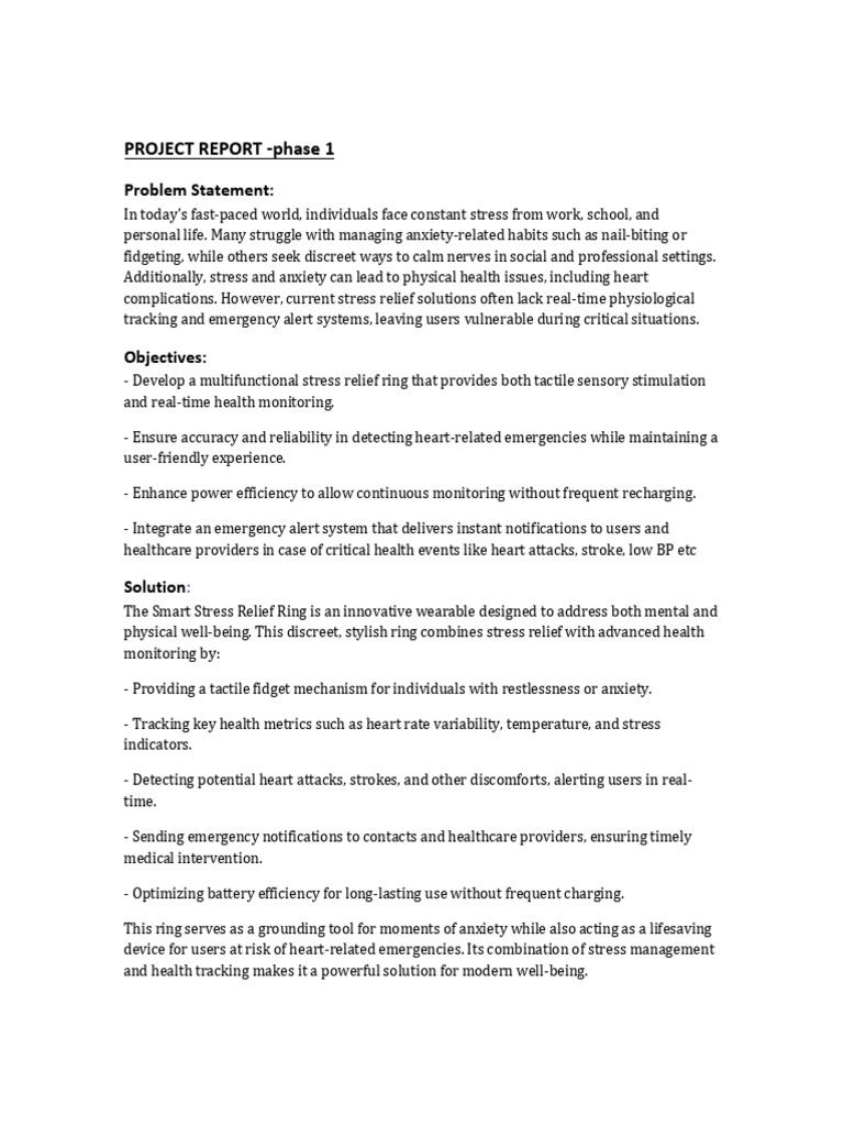 Anxiety Stress Management Report | PDF