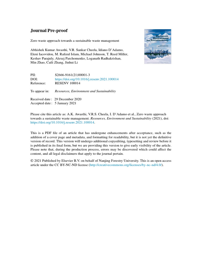 Zero Waste Approach Towards A Sustainable Waste Ma | PDF | Waste ...