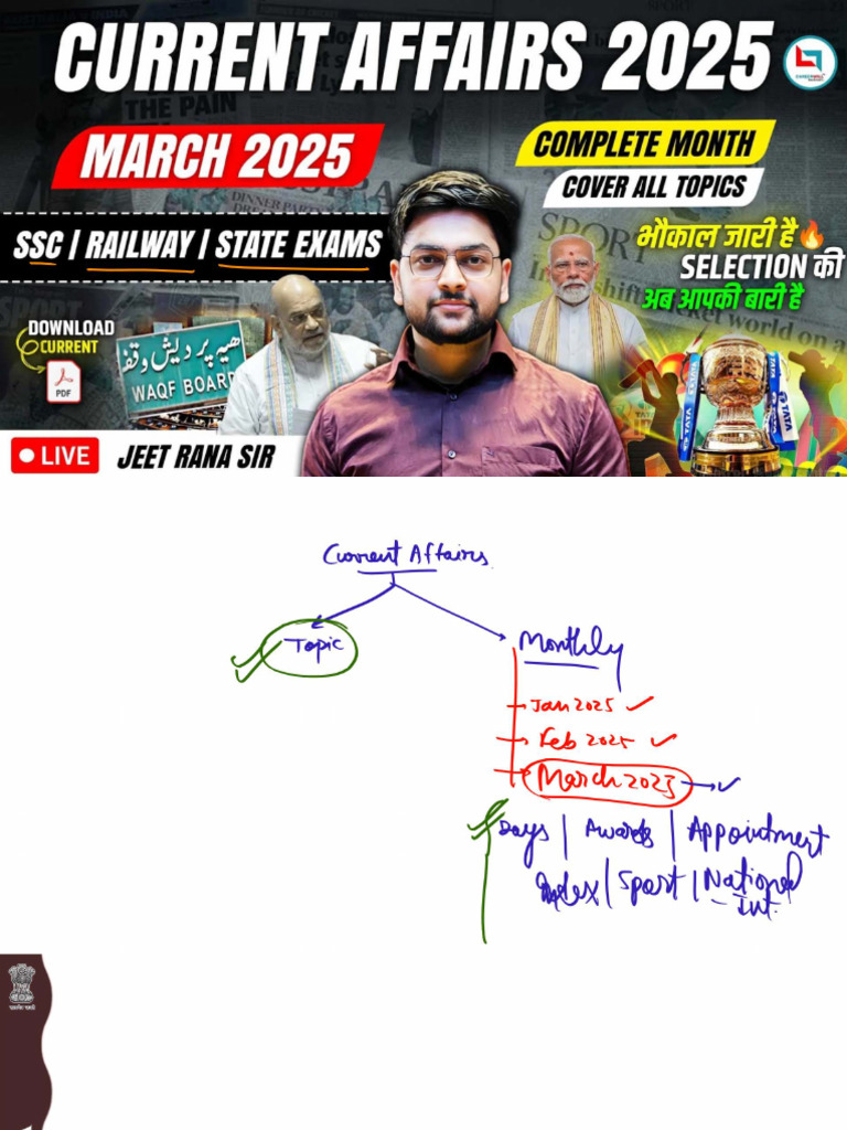 March Current Affairs 2025 Jeet Rana GS | PDF