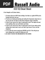 EQ Cheat Sheet | PDF | Equalization (Audio) | Musical Instruments