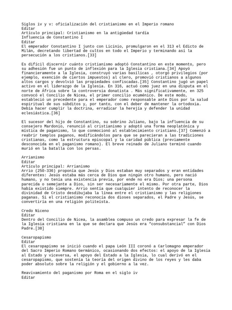 06.Siglos IV y v: Oficialización Del Cristianismo en El Imperio Romano ...