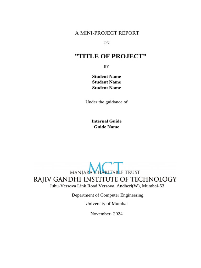 SE-Mini Project Report Format-2024 | PDF | Educational Technology | Methodology