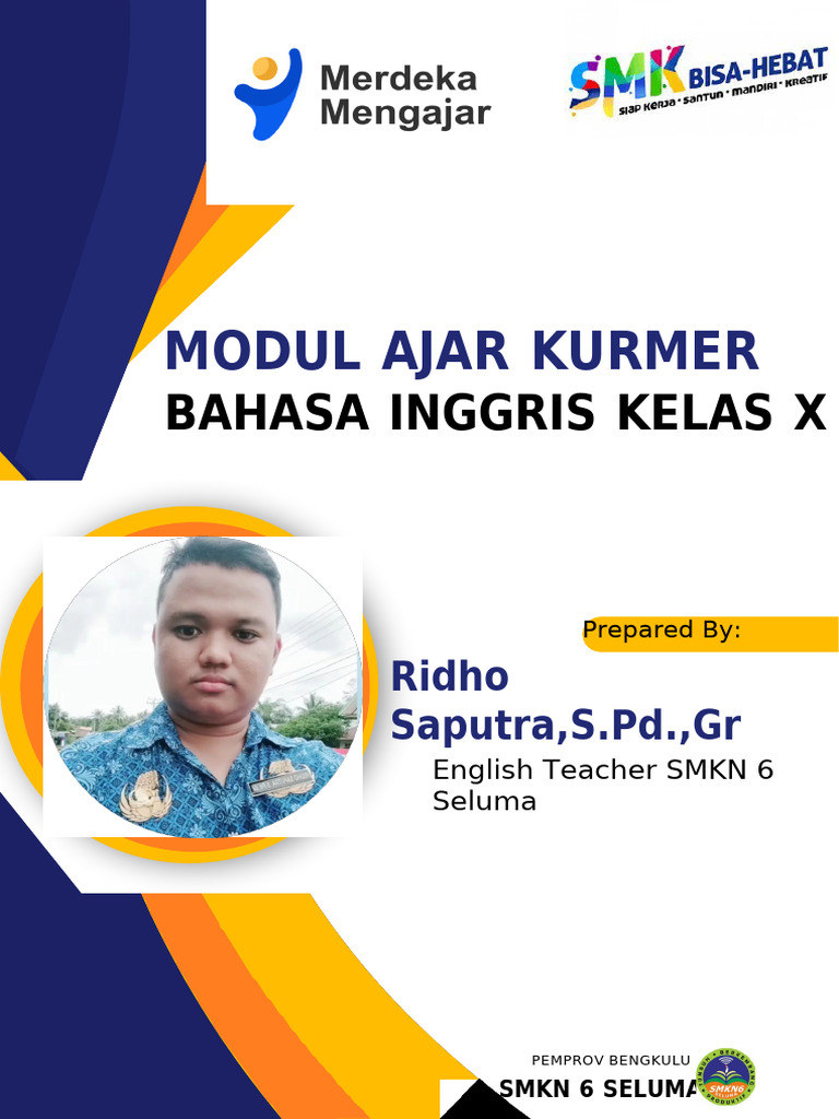 Modul Ajar Bahasa Inggris Ridho Saputra Kelas X Kurmer | PDF