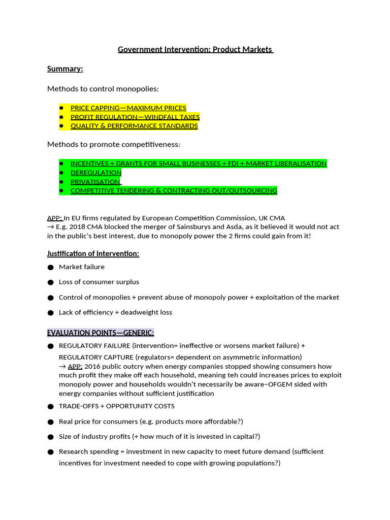 Government Strategies Against Monopolies | PDF | Cost Of Living | Monopoly