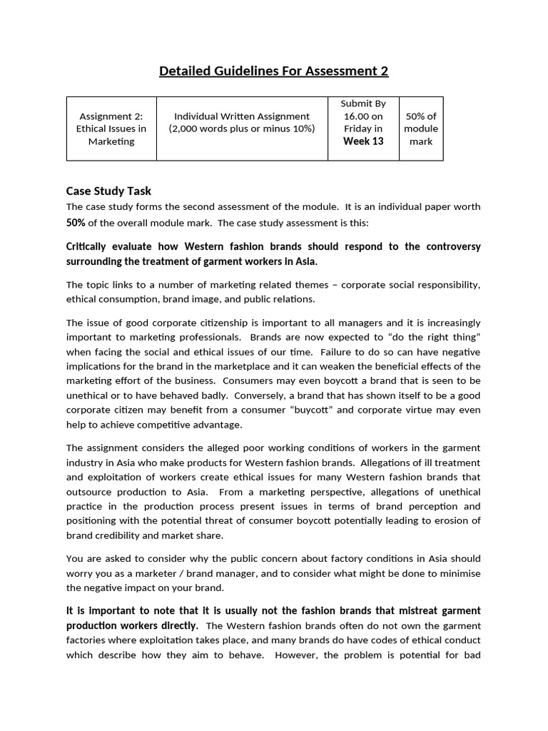 IMM Guidelines For Assessment 2 | PDF | Brand | Corporate Social ...