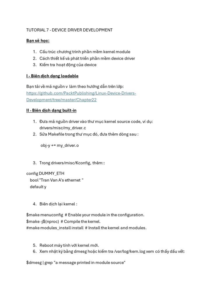 Tutorial7_Driver | PDF
