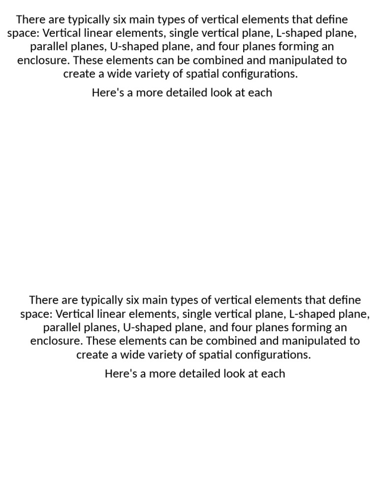 Types of Vertical Space Elements | PDF