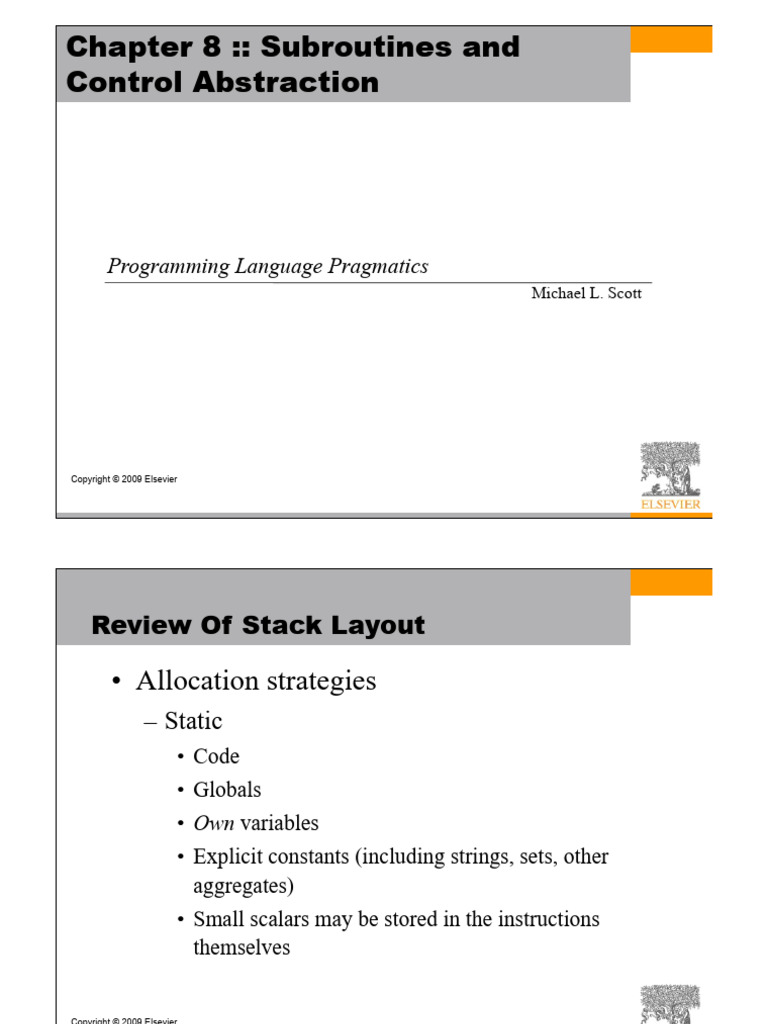 Subroutines and Control Abstraction-1 | PDF | Parameter (Computer Programming) | Variable ...