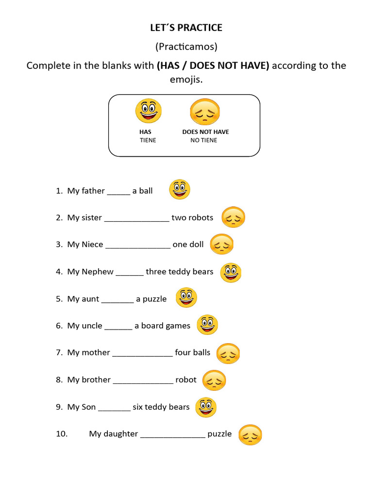 Has Does Not Have 2° Primaria | PDF