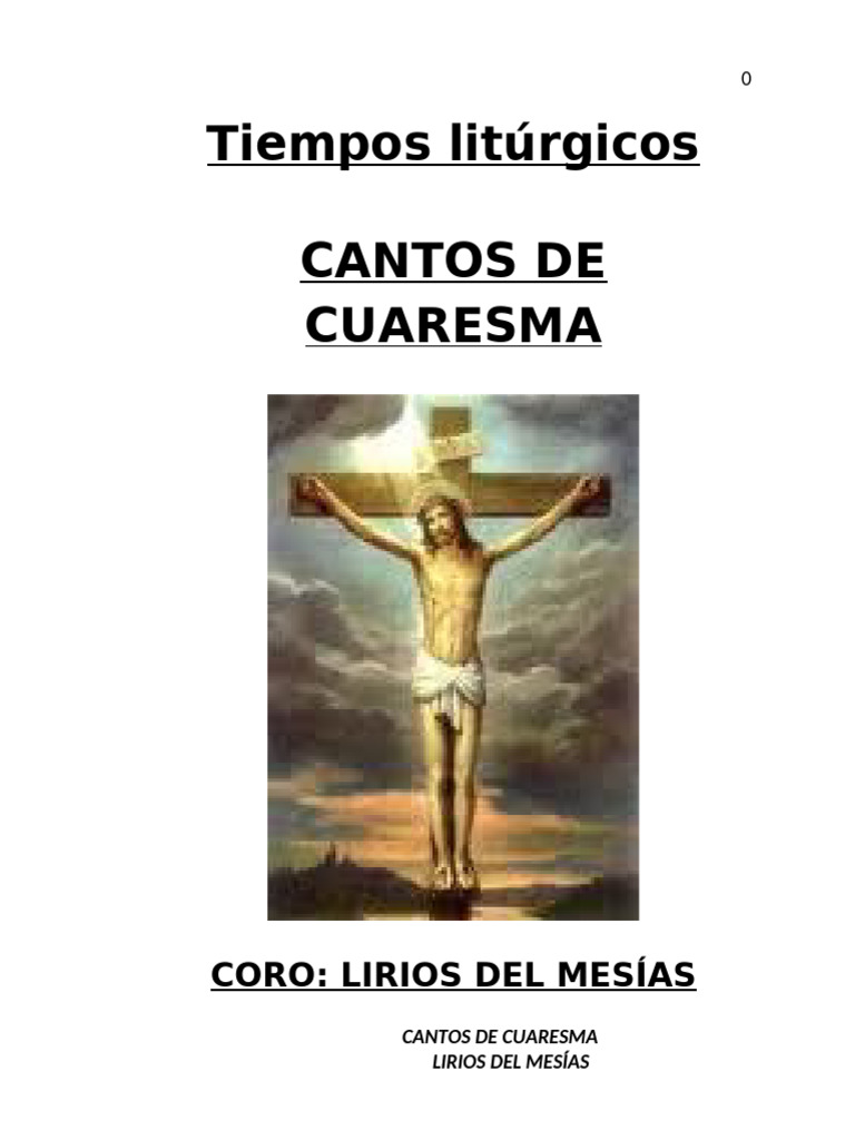 Cantos de Cuaresma 2024 | PDF | eucaristía | María, madre de Jesús