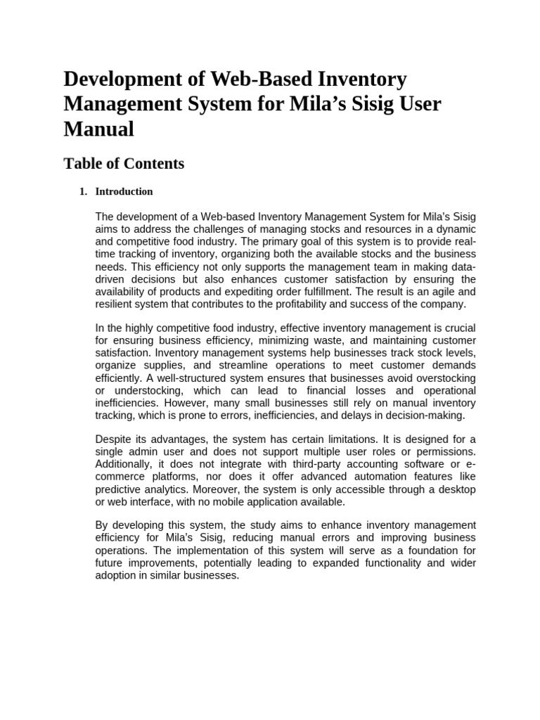User Manual | PDF | Inventory | User (Computing)