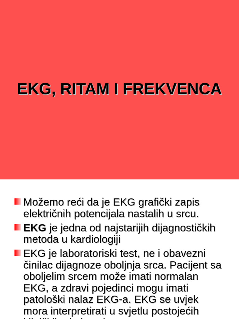 Ekg, Ritam I Frekvenca | PDF
