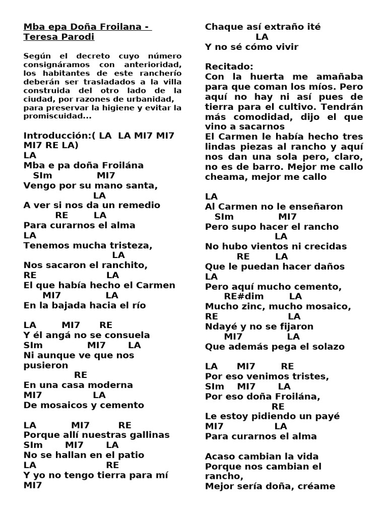 Mba Epa Doña Froilana | PDF