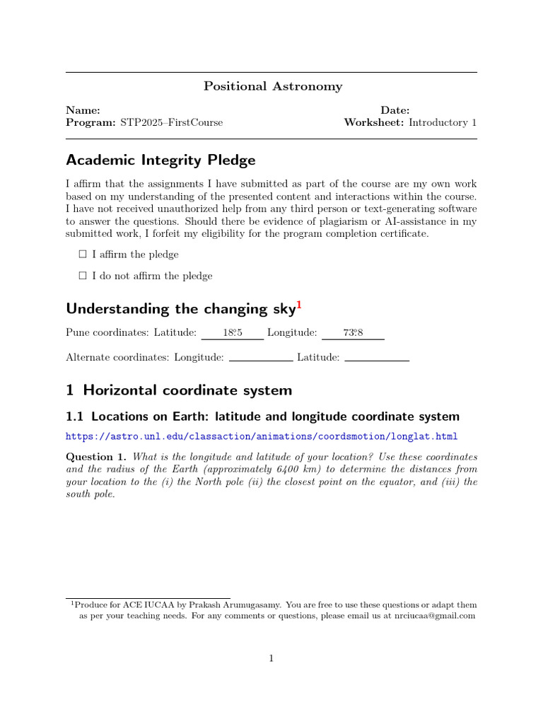 Understanding Positional Astronomy Basics | PDF | Latitude | Earth