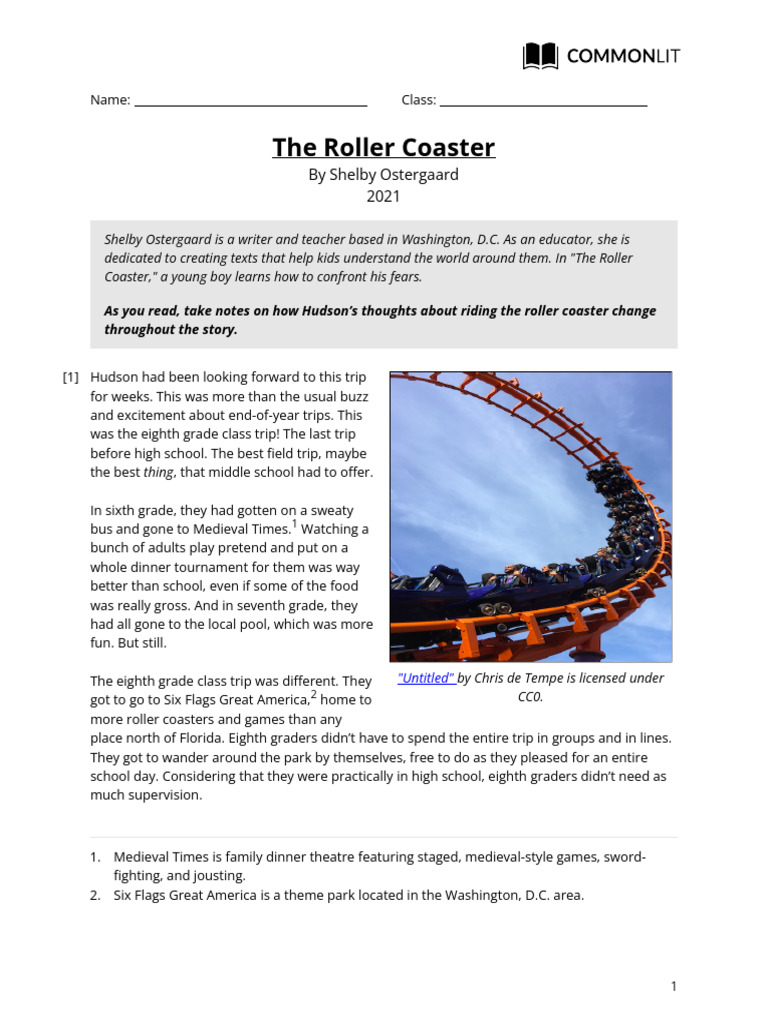 The Roller Coaster-Student | PDF