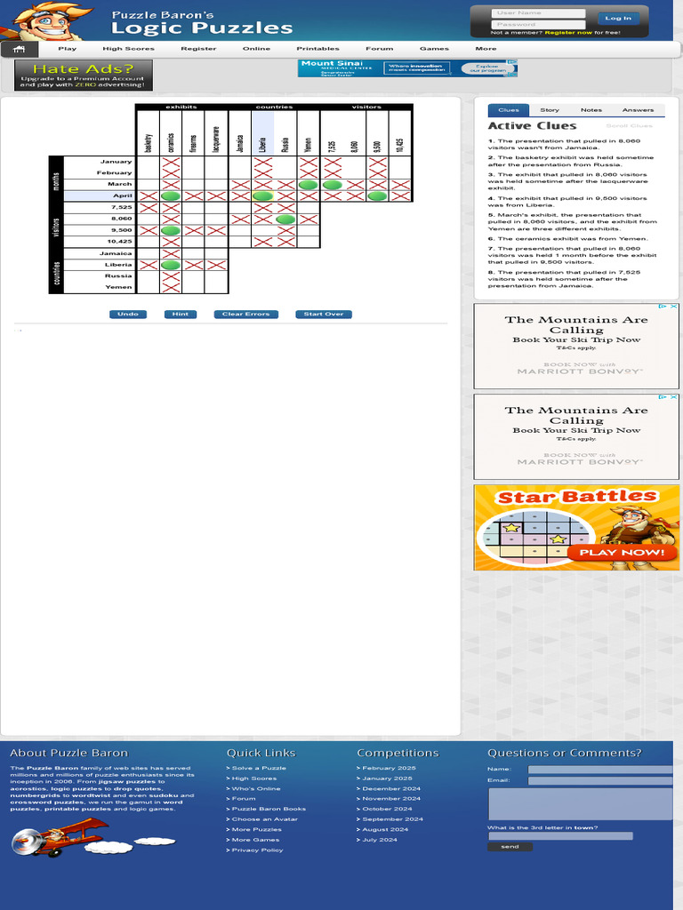 Logic Puzzles Solve a Puzzle | PDF | Puzzles | Games Of Mental Skill